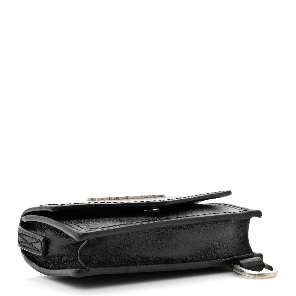 Jacquemus Smooth Calfskin Mini Le Porte Azur Envelope Wallet Black ...