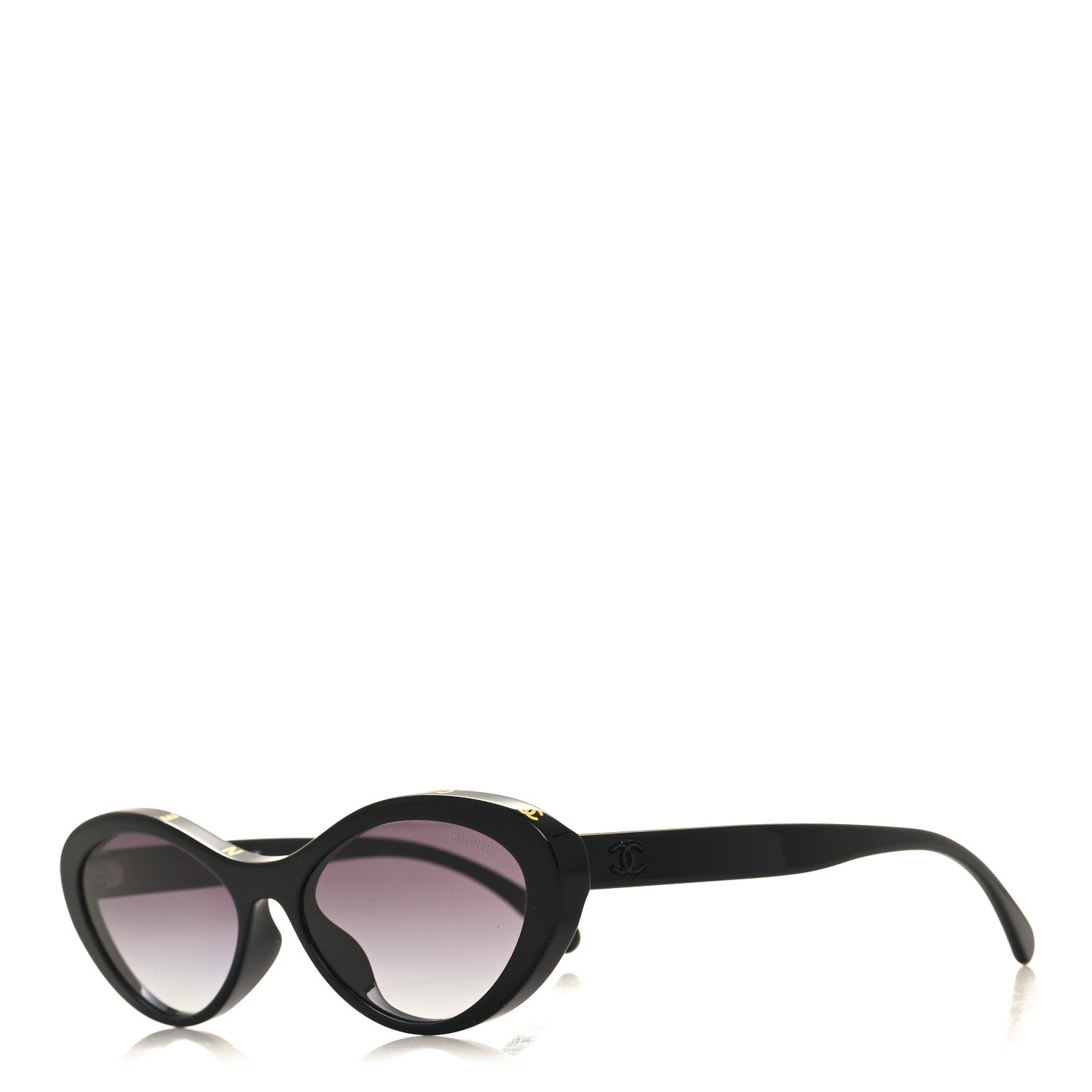 Chanel Acetate Oval Sunglasses 5416-A Black Beige 1525220 – FASHIONPHILE