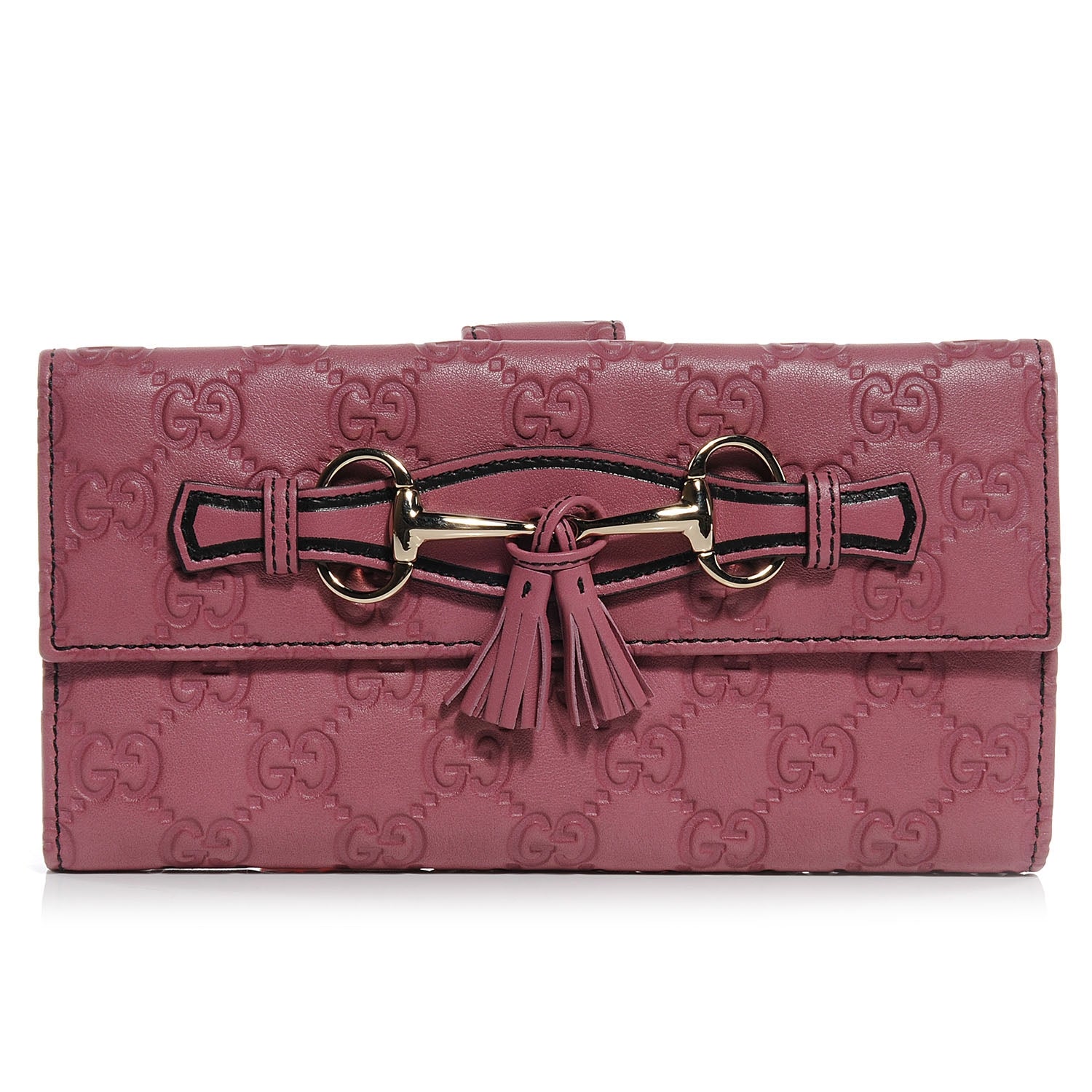 Gucci Guccissima Emily Continental Wallet Peonia Flower 52716 ...