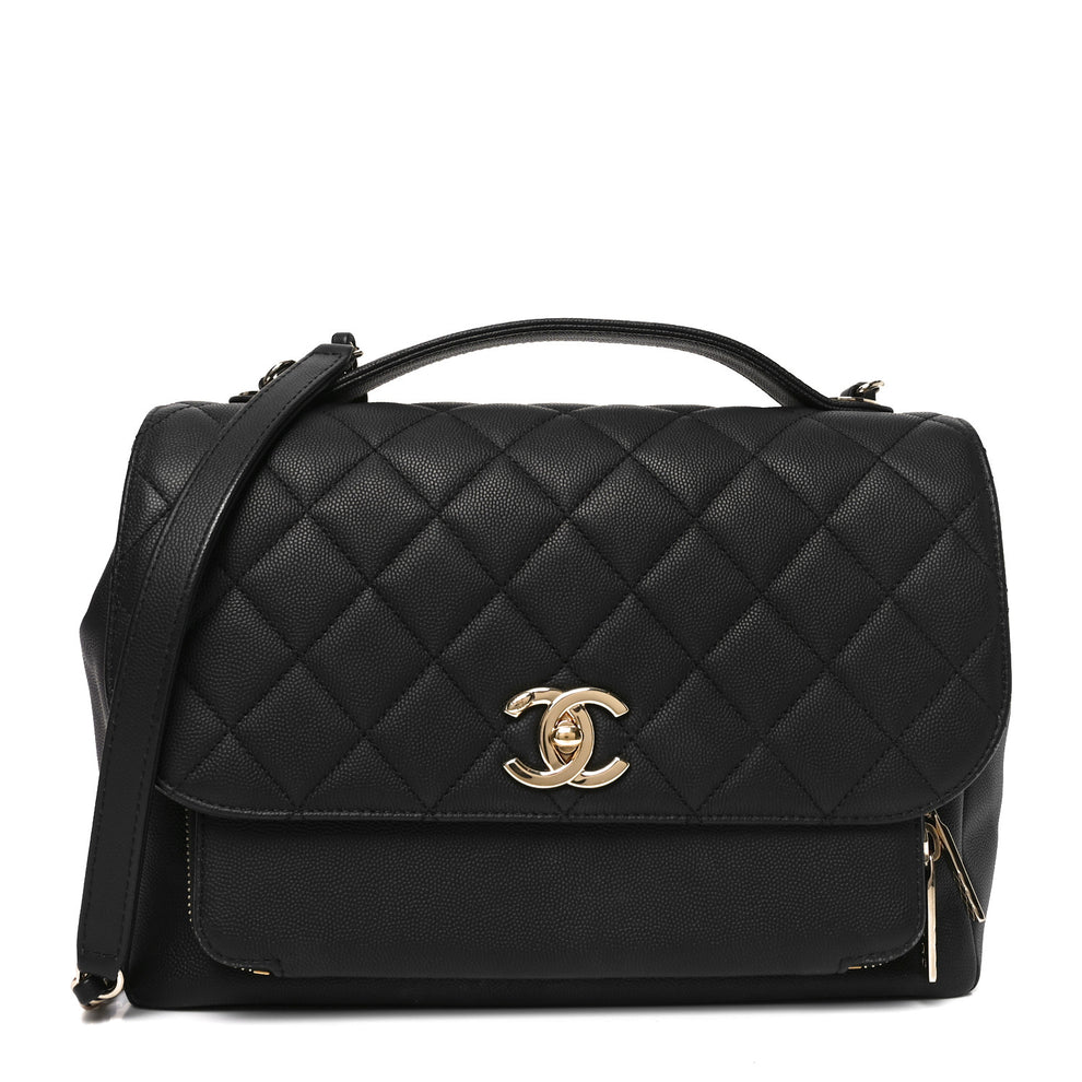 Chanel Caviar Quilted Large Business Affinity Flap Black 1793896 ...