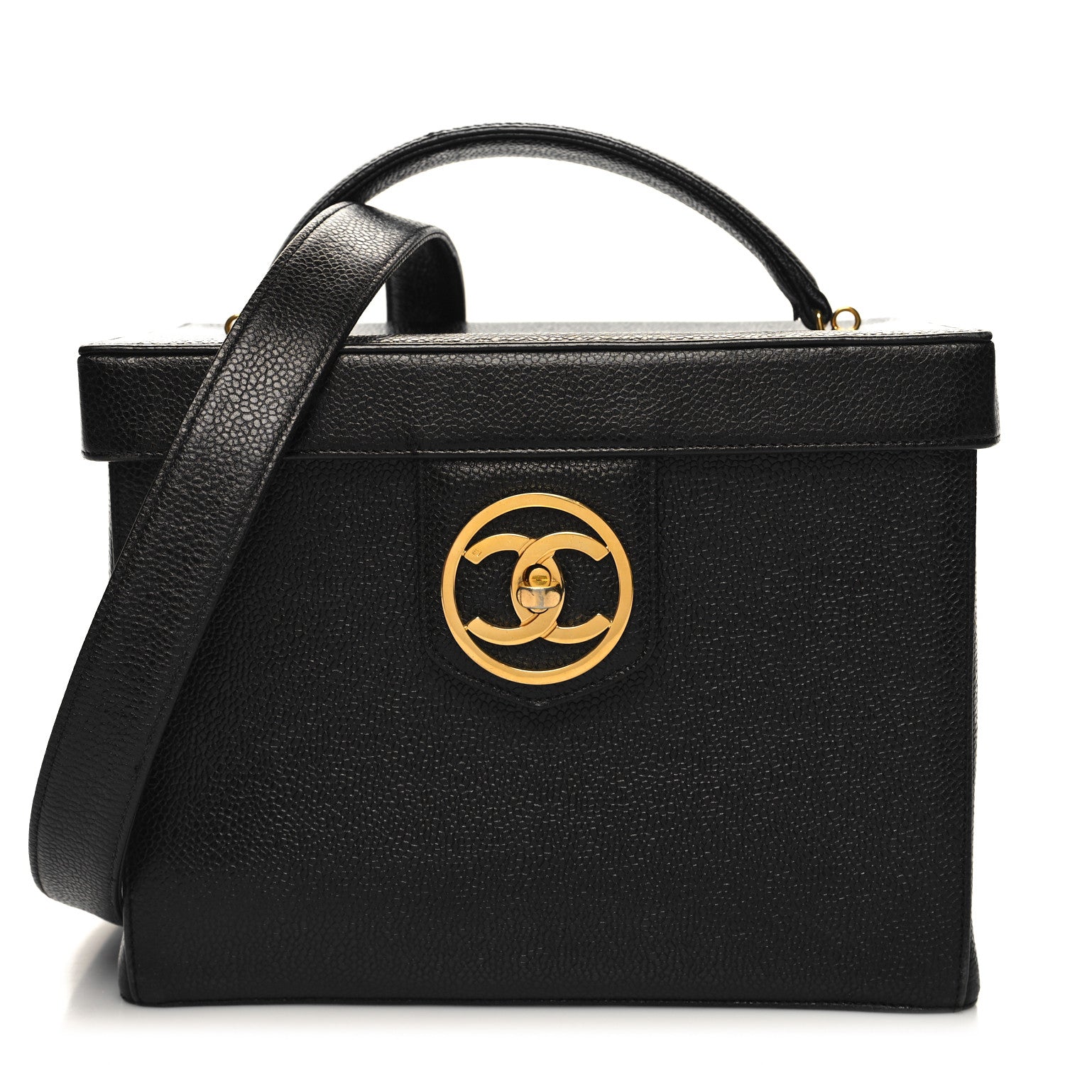 Chanel Caviar Vanity Train Case Black 1422228 – FASHIONPHILE