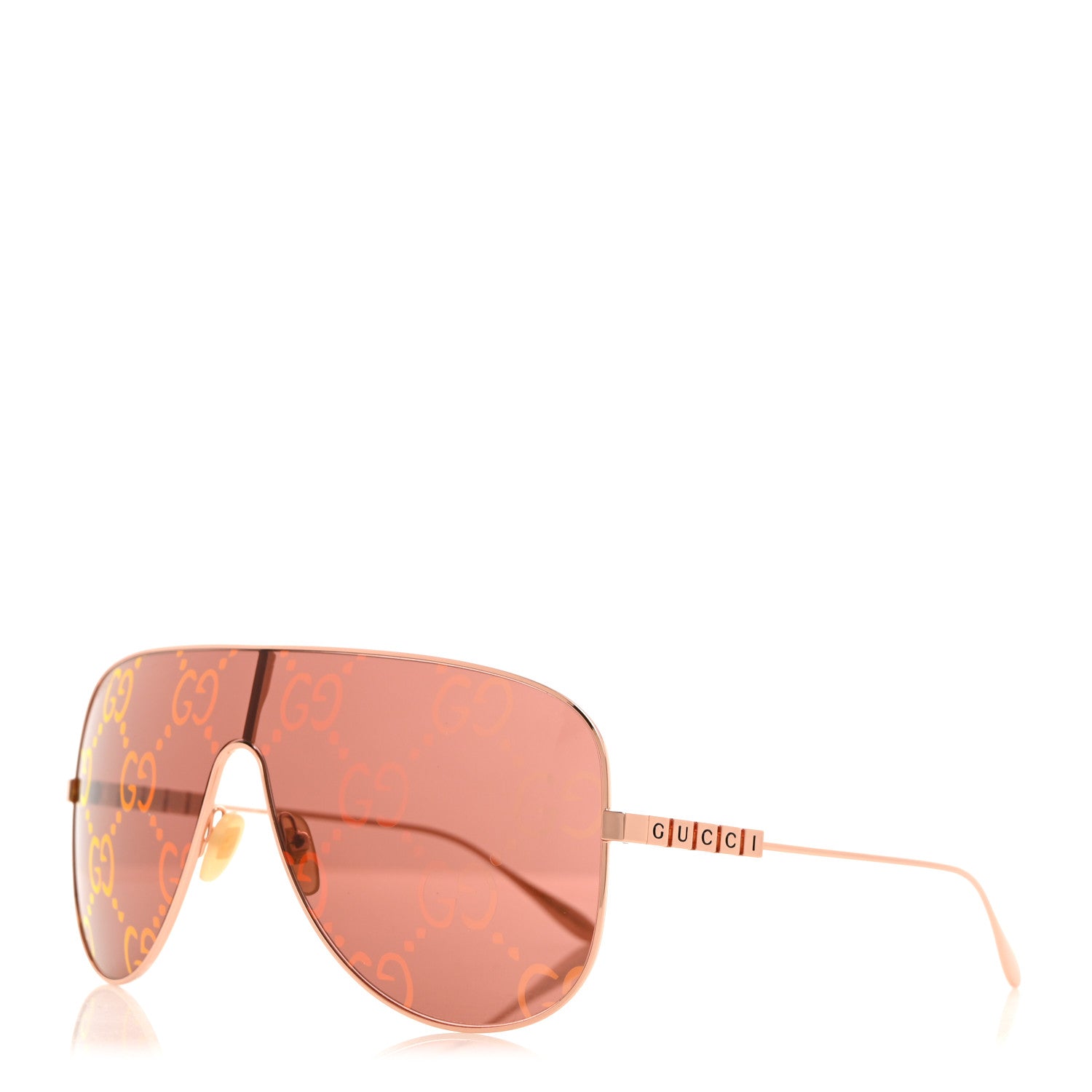 Gucci Metal Mask Sunglasses GG1436S Red Gold 1581240 – FASHIONPHILE