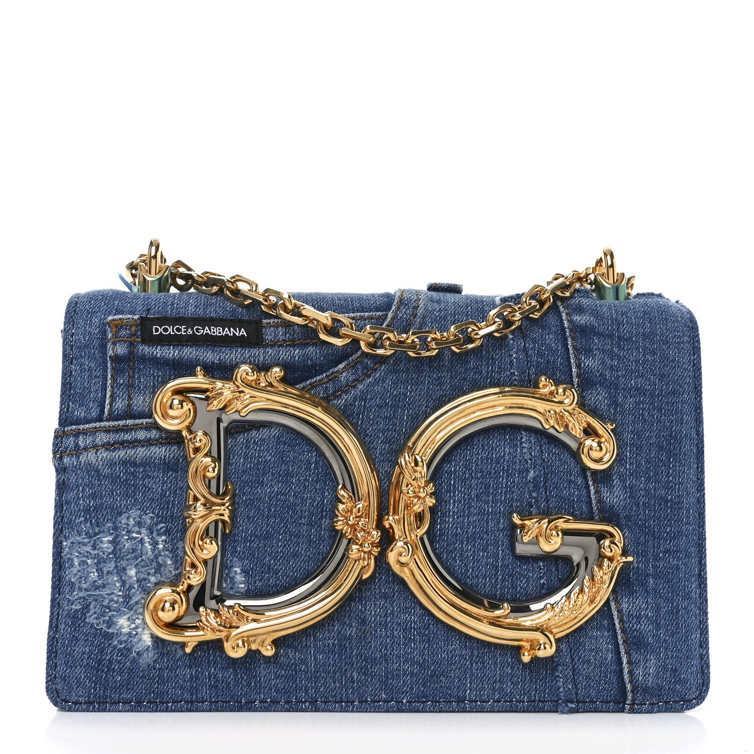 Dolce & Gabbana Denim Mini DG Girls Shoulder Bag Blue 1746012 ...