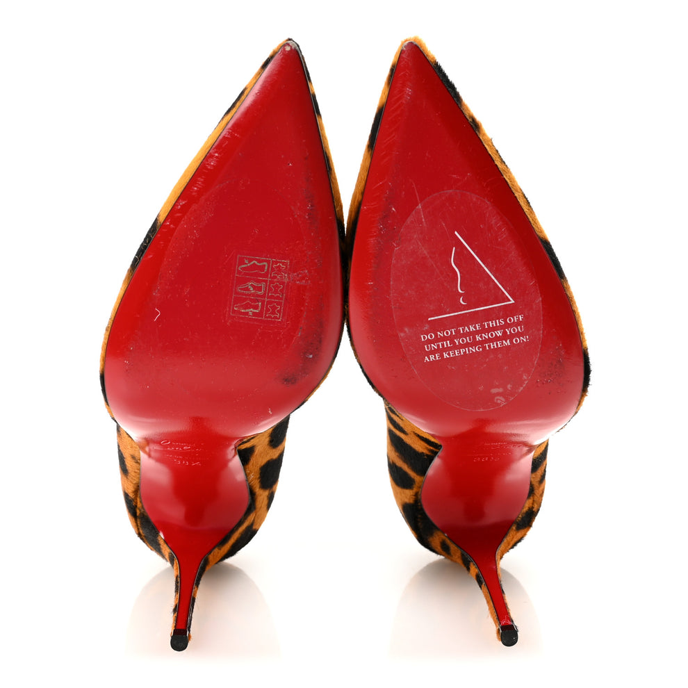 Christian Louboutin Pony Hair Leopard Print So Kate 100 Pumps 38.5 ...