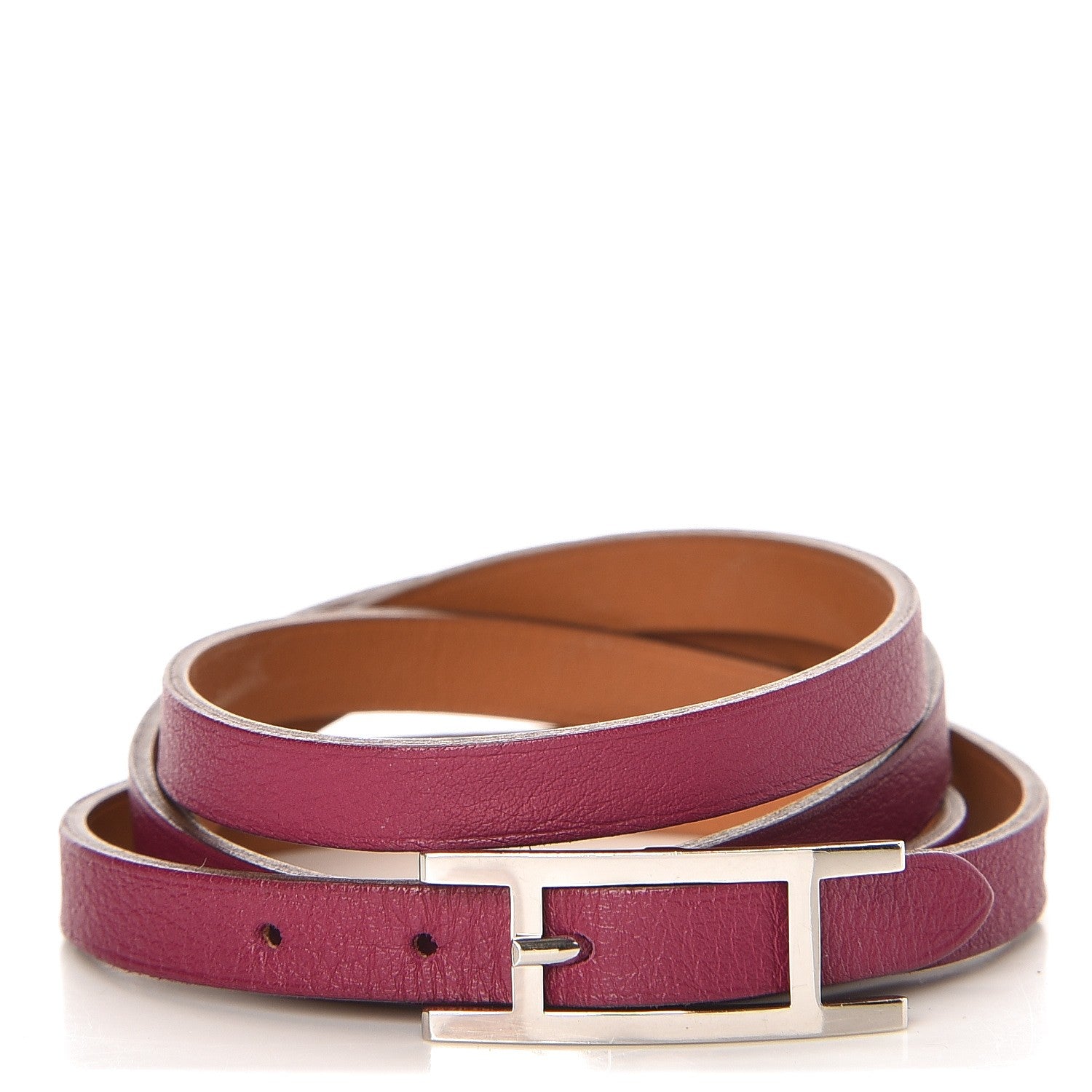 Hermes Swift Hapi 3 MM Triple Tour Wrap Bracelet M Tosca 254901 ...