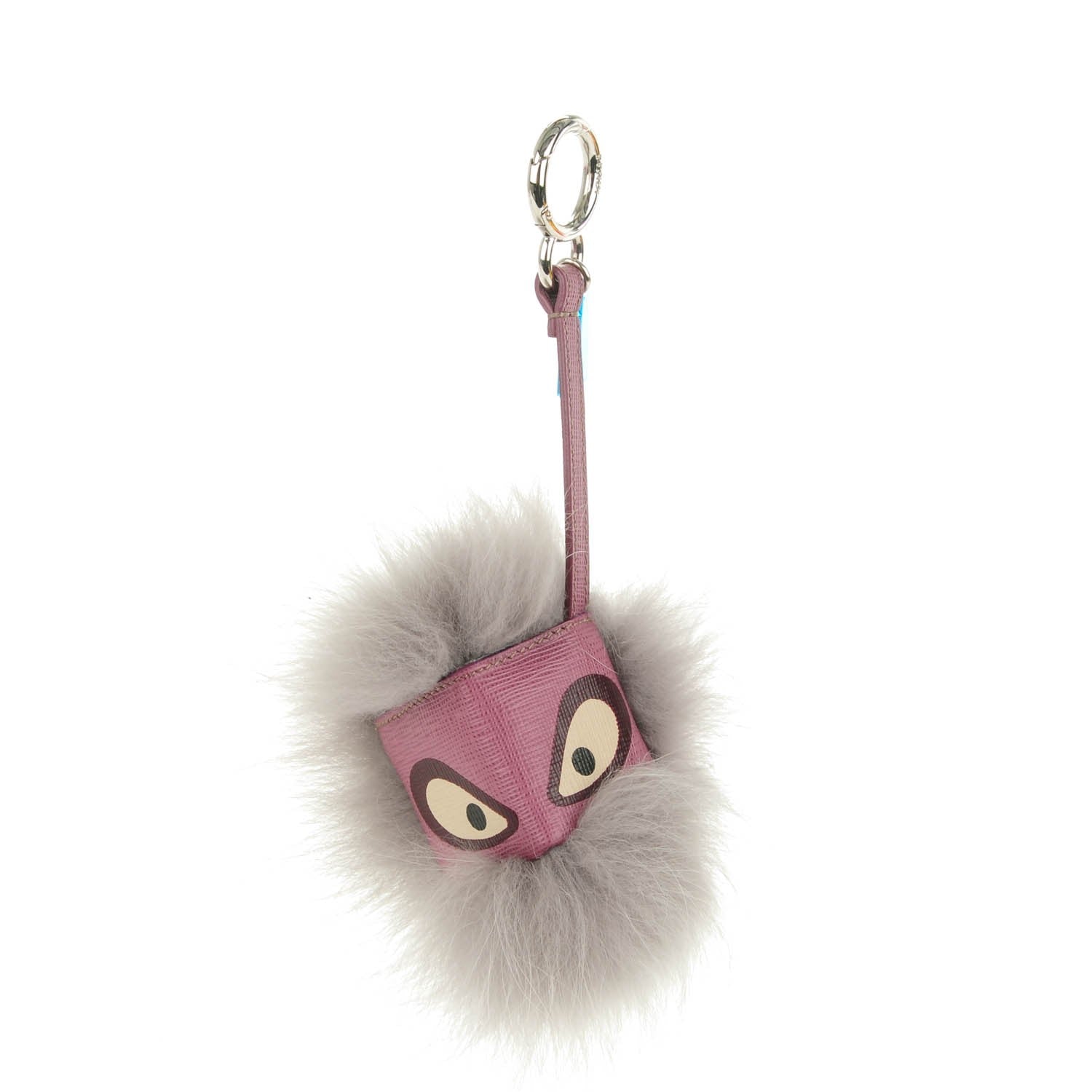 Fendi Fox Fur Jessy Jr Monster Bag Bug Charm Lilla Multicolor Perla ...
