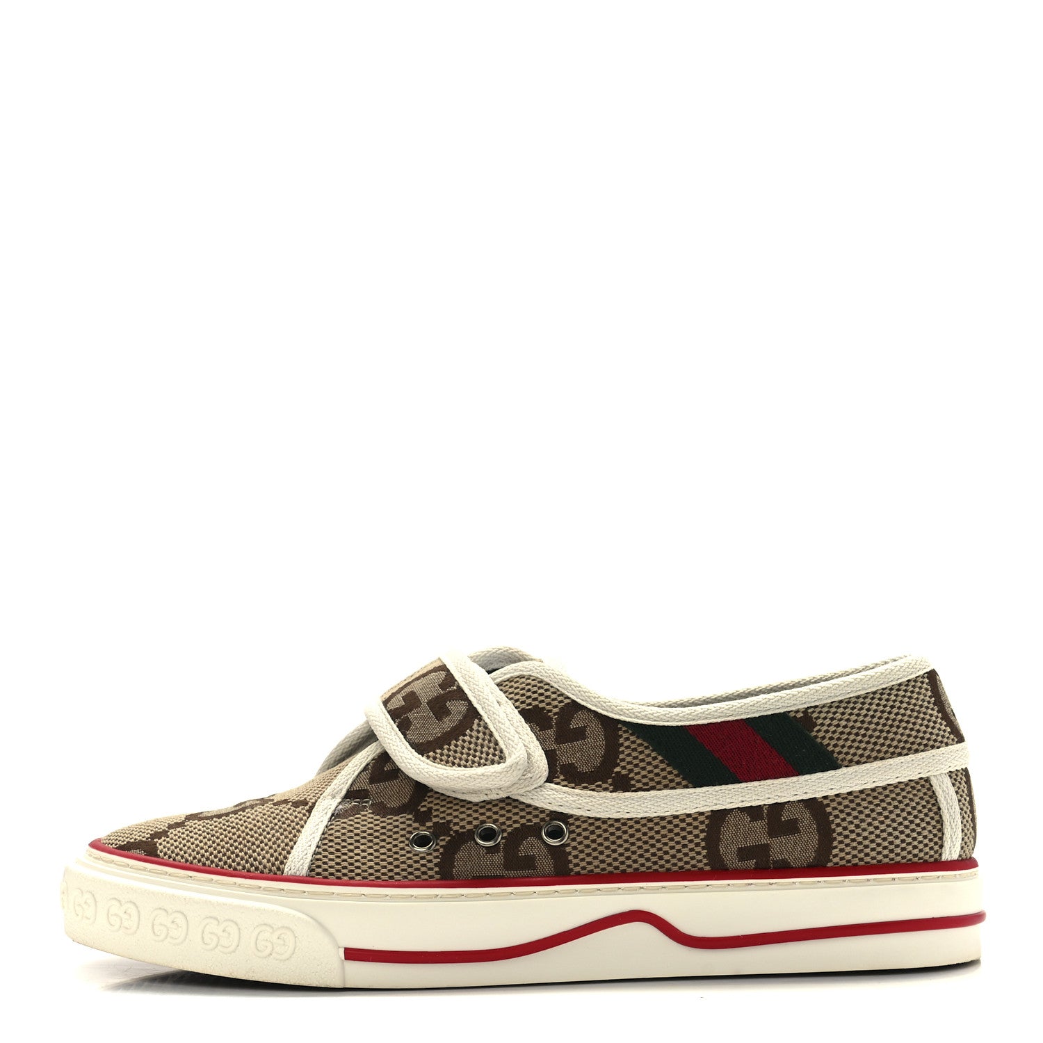 Gucci Monogram Jumbo GG Web Womens 1977 Tennis Velcro Strap Sneakers 36 ...