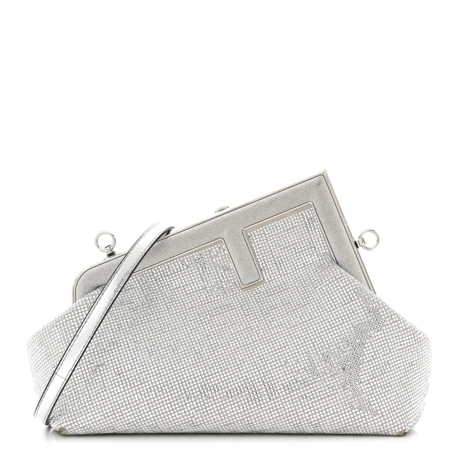 Fendi Crystal Embellished Small First Argento 1527058 – FASHIONPHILE