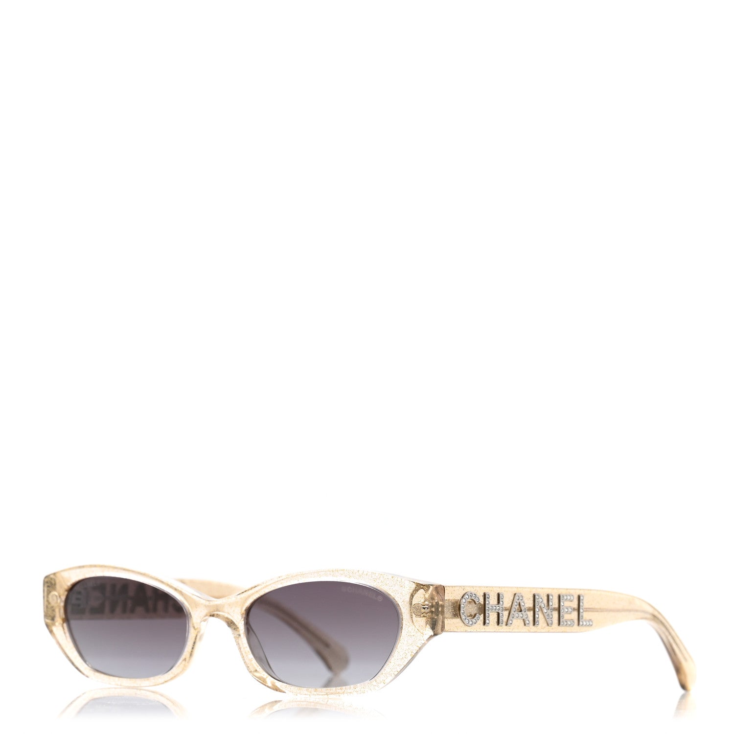 Chanel Rectangle Sunglasses 71280 Gold 1632371 – FASHIONPHILE