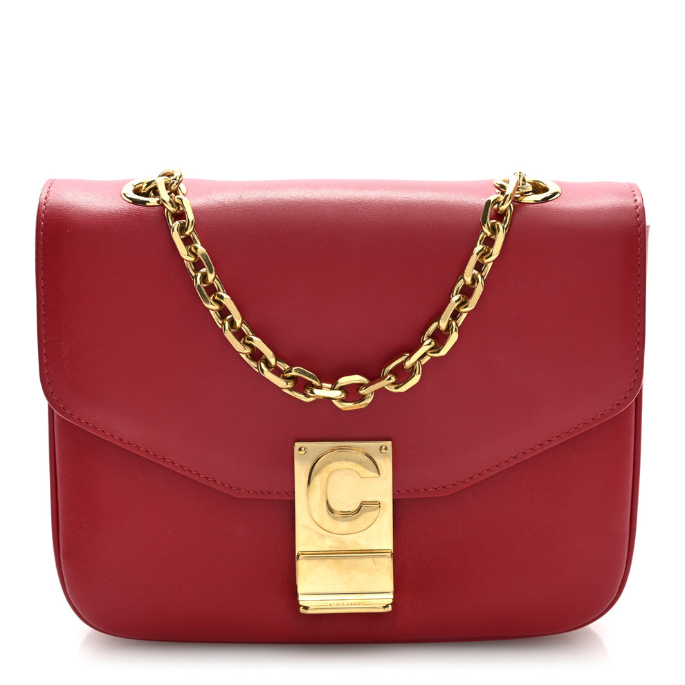 Celine Shiny Calfskin Small C Bag Red 1784272 – FASHIONPHILE