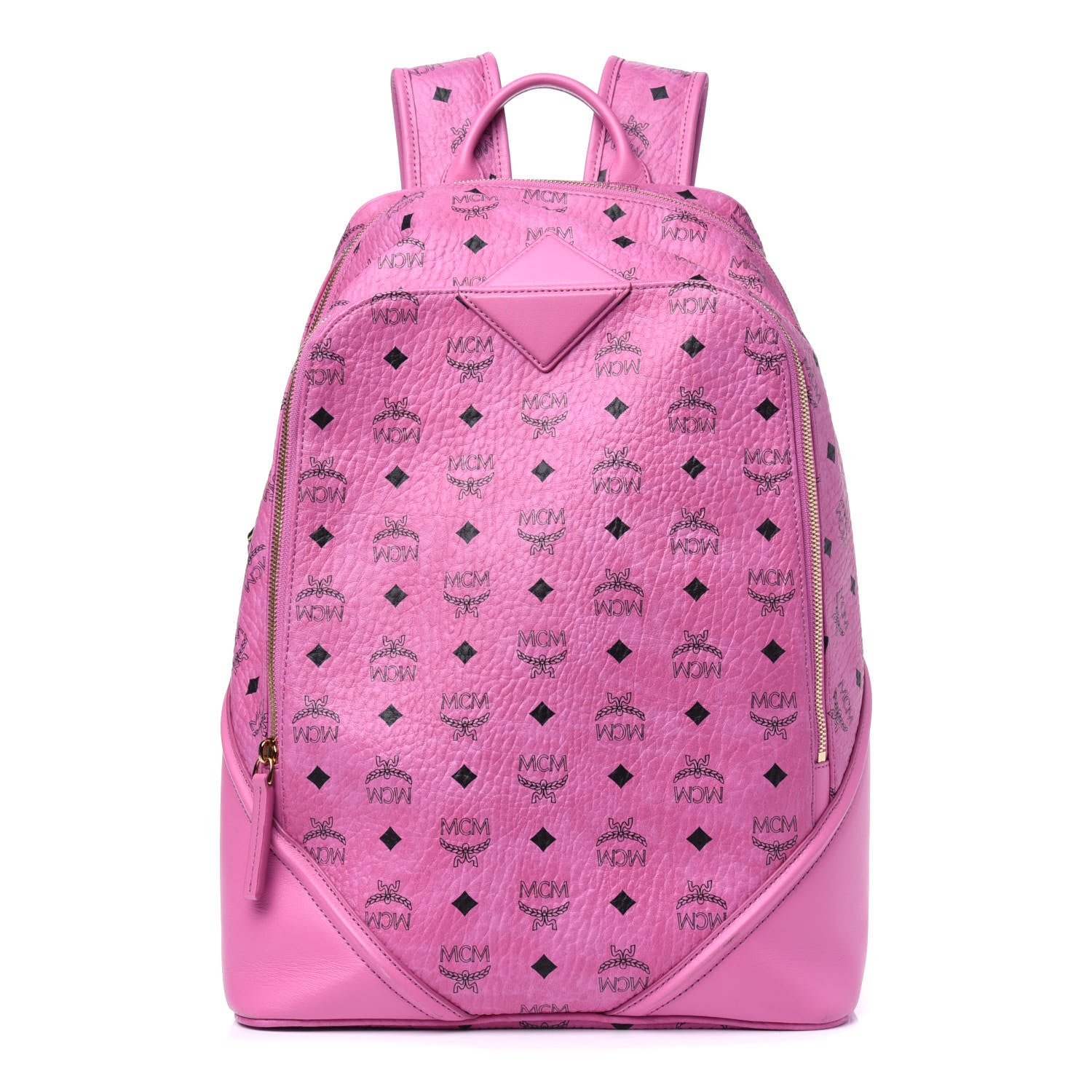 MCM Visetos Medium Duke Backpack Pink 801847 – FASHIONPHILE