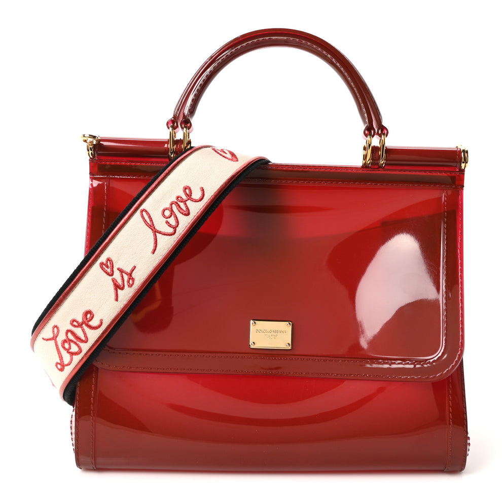Dolce & Gabbana PVC Miss Sicily Satchel Red 1821169 – FASHIONPHILE