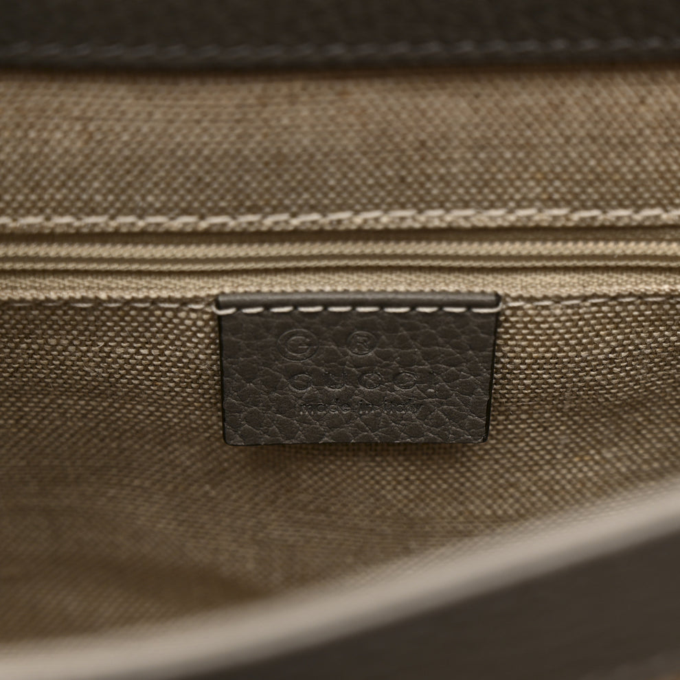 Gucci Dollar Calfskin Interlocking G Top Handle Shoulder Bag Loess ...