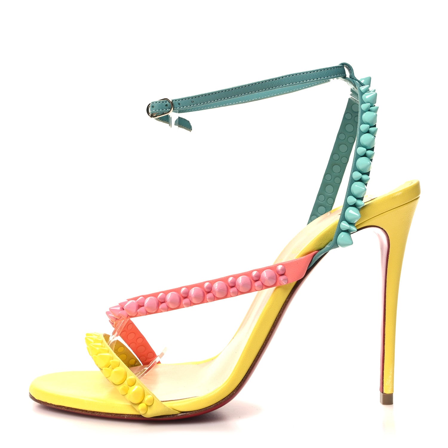 Christian Louboutin Nappa Spikes Mafaldina 100 Sandals 37.5 Version ...