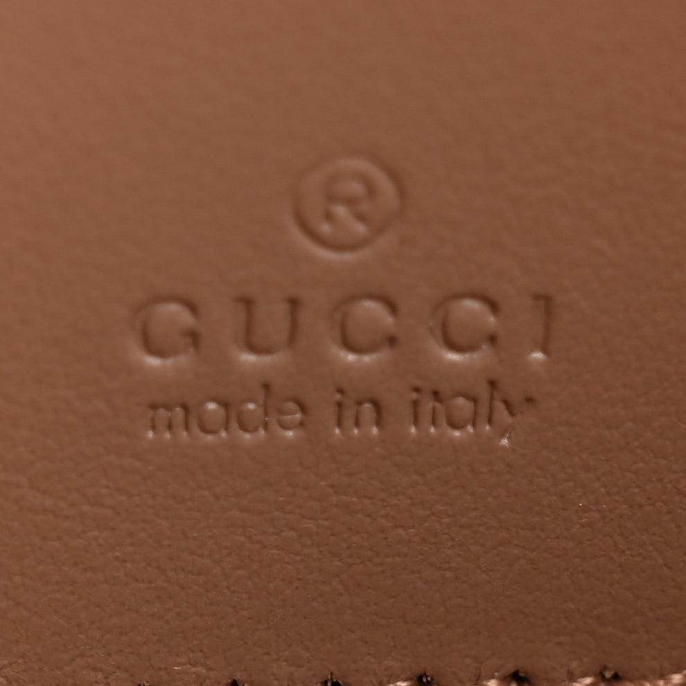 Gucci Calfskin Matelasse Mini GG Marmont Chain Crossbody Bag Porcelain ...