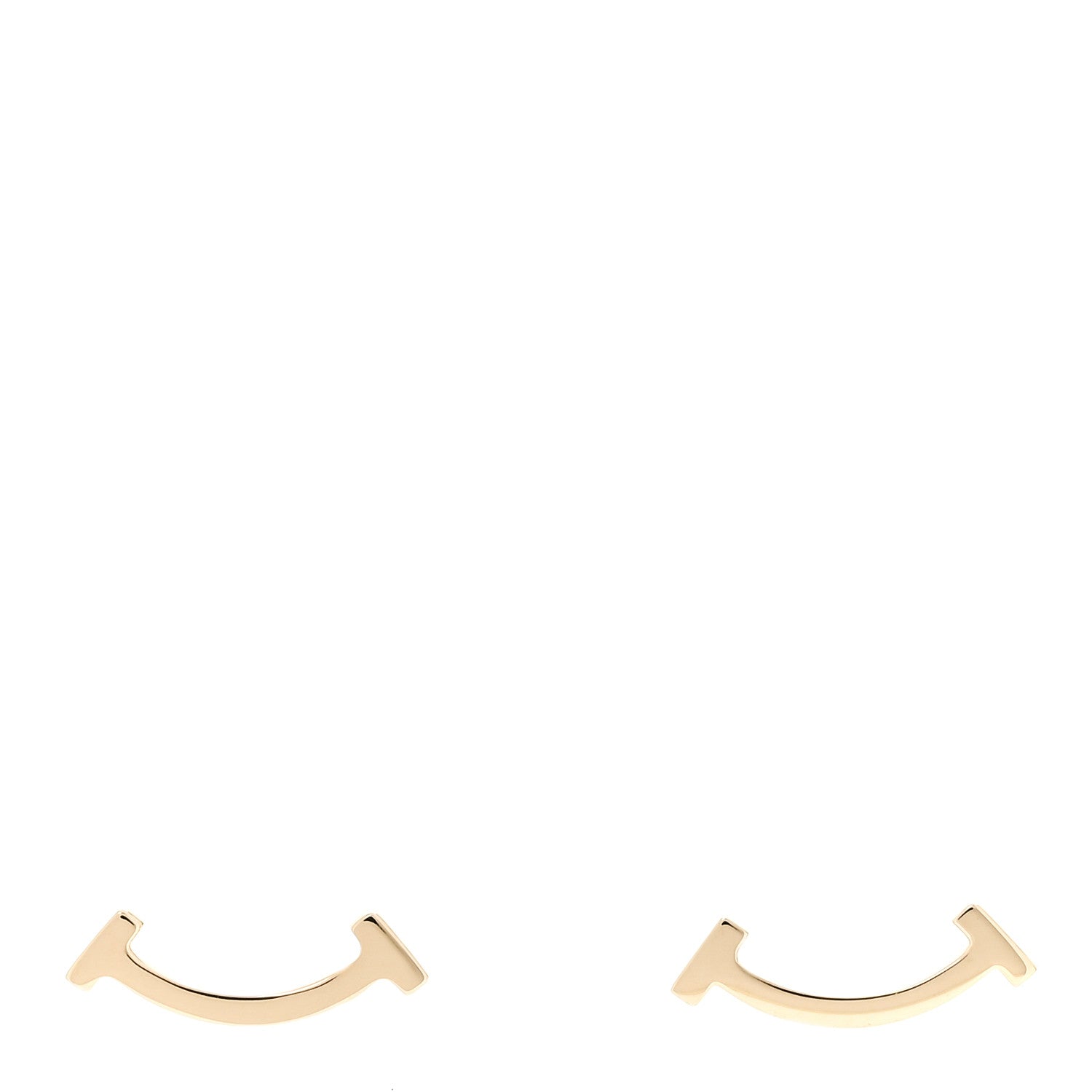 Tiffany 18K Yellow Gold T Smile Stud Earrings 1752558 – FASHIONPHILE