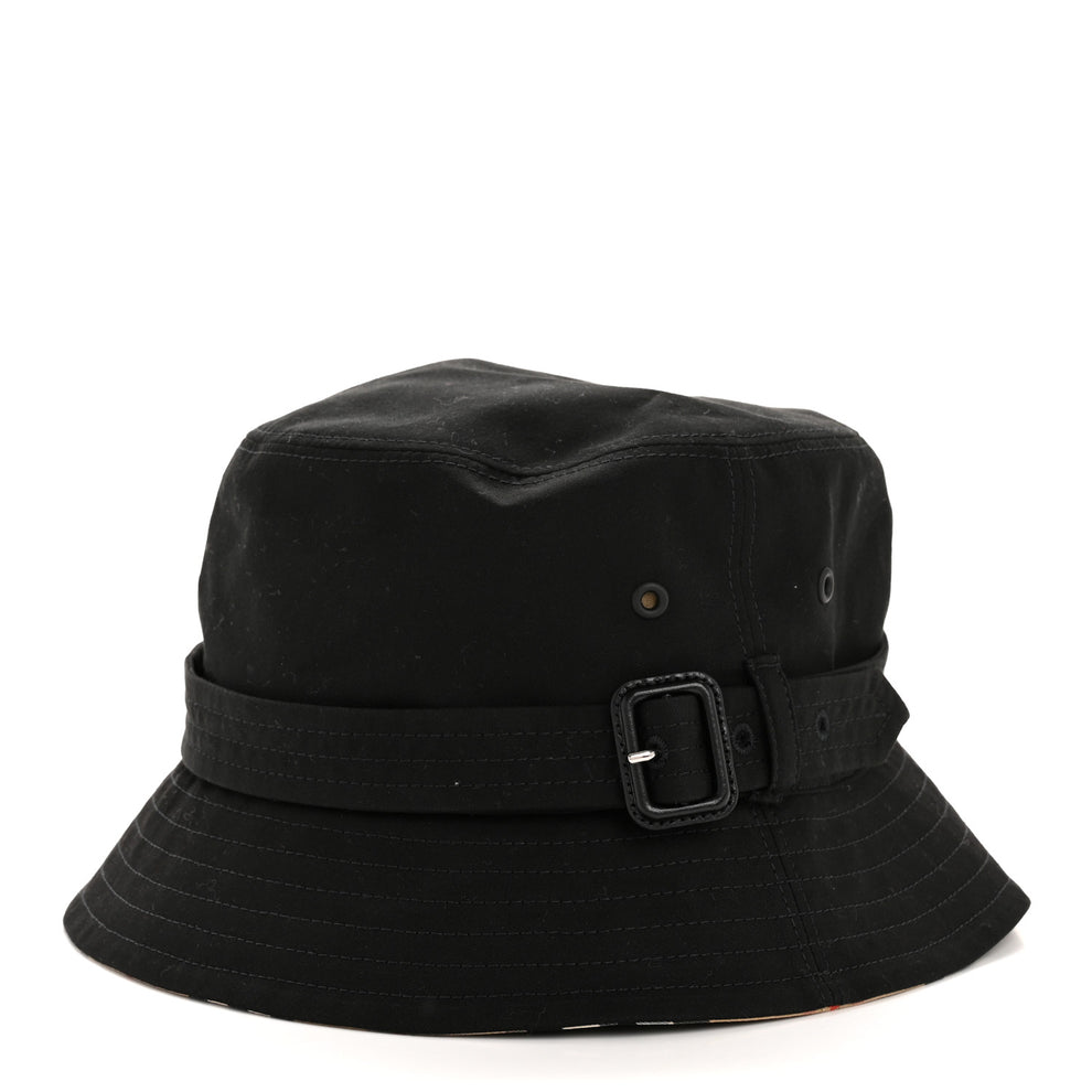 Burberry Cotton Gabardine Bucket Hat L Black 1791125 – FASHIONPHILE