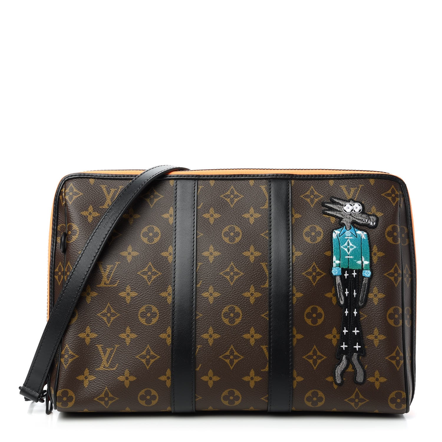 Louis Vuitton Monogram Embroidered Cartoon LV Friends Keepall Pouch ...