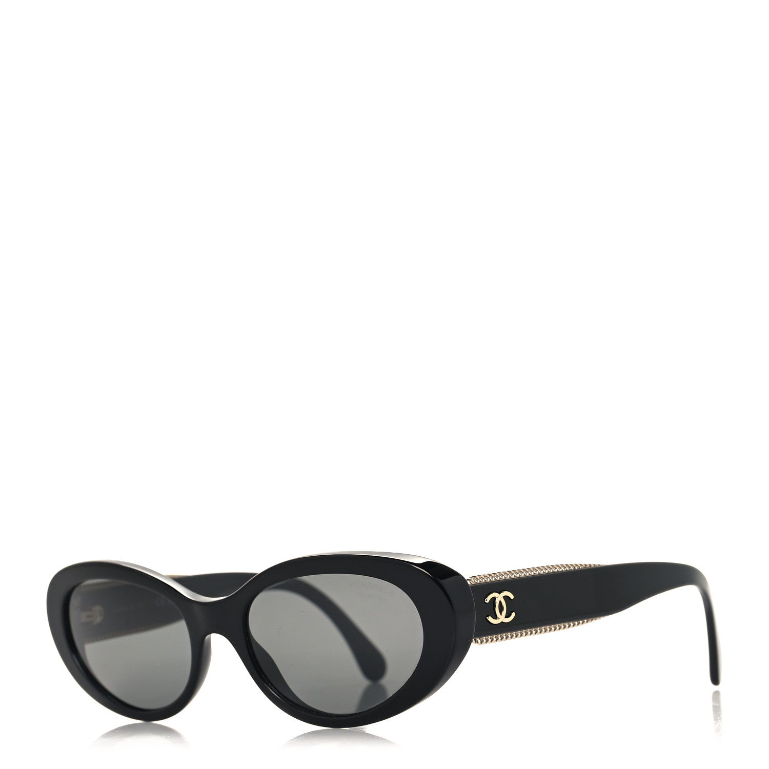 Chanel Acetate Oval Sunglasses 5515-A Black 1512834 – FASHIONPHILE