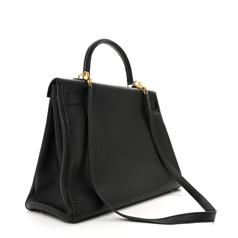 Hermes Togo Kelly Retourne 35 Black 1788051 – FASHIONPHILE