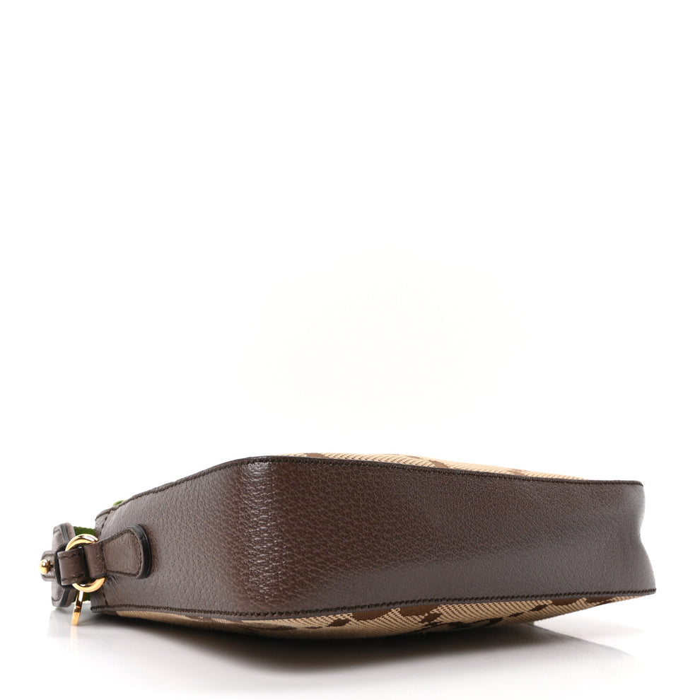 Gucci Monogram Jumbo GG Textured Dollar Calfskin Web Messenger Shoulder ...