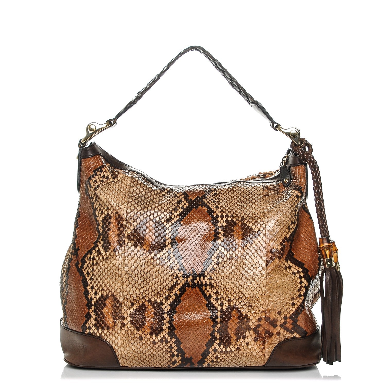 Gucci Python Medium Eva Hobo Natural Brown 186329 – FASHIONPHILE