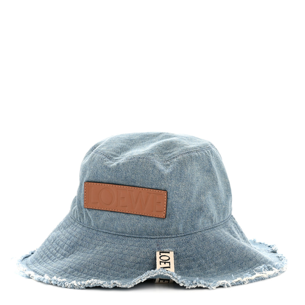 Loewe X PAULA'S IBIZA Denim Frayed Fisherman Bucket Hat 58 Blue 1794840 ...