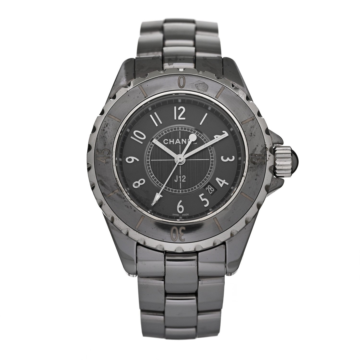 Chanel Titanium Ceramic 33mm J12 Chromatic Quartz Watch 1252100 ...