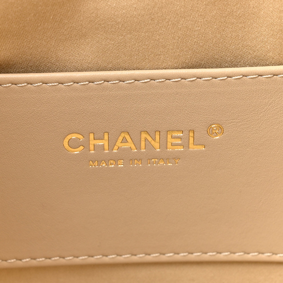 Chanel Metallic Caviar Quilted Small Chanel 25 Handbag Gold 1782553 ...