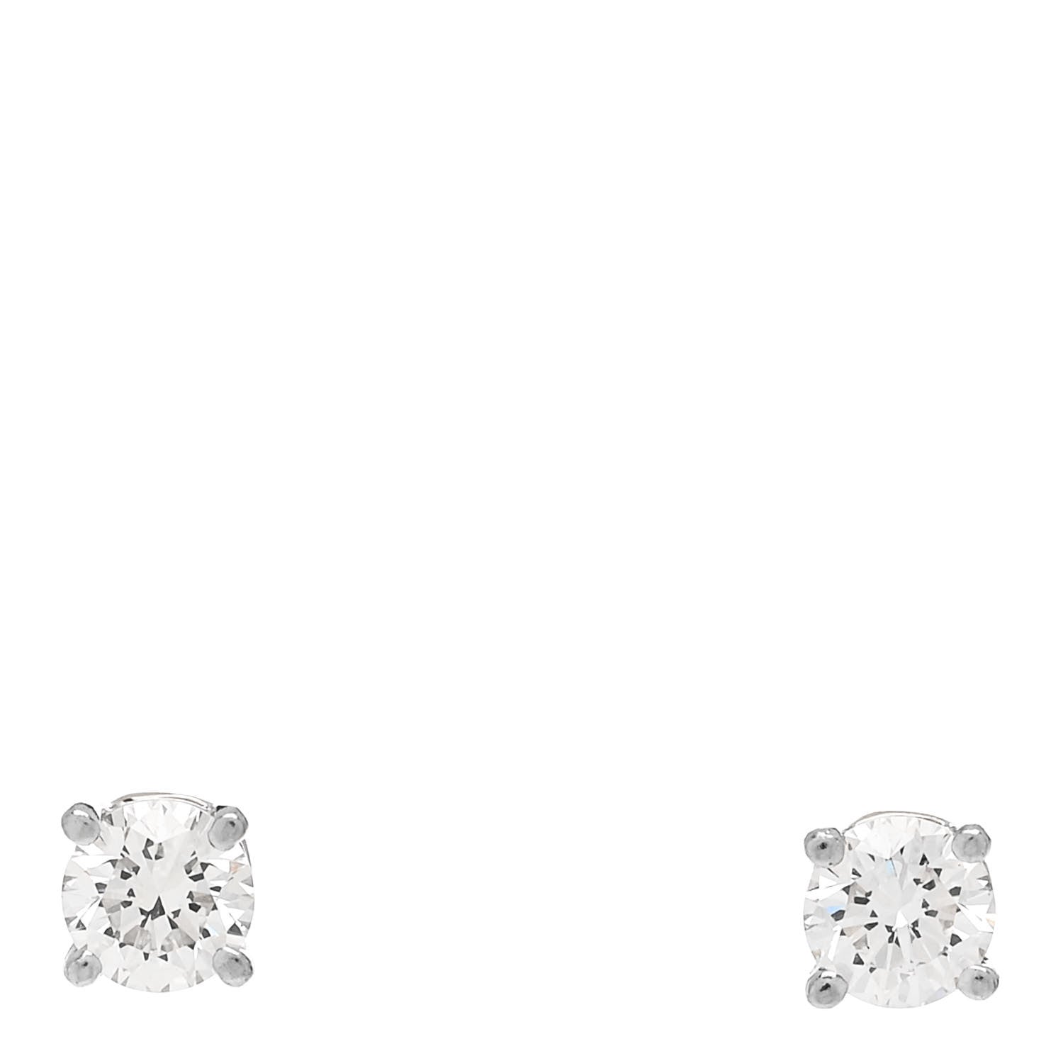 Tiffany Platinum Diamond .34ctw Solitaire Earrings 1651625 – FASHIONPHILE