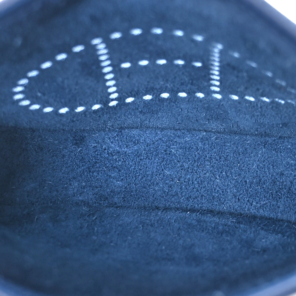 Hermes Taurillon Clemence Amazone Sangle Cavale Evelyne TPM Bleu Tie ...