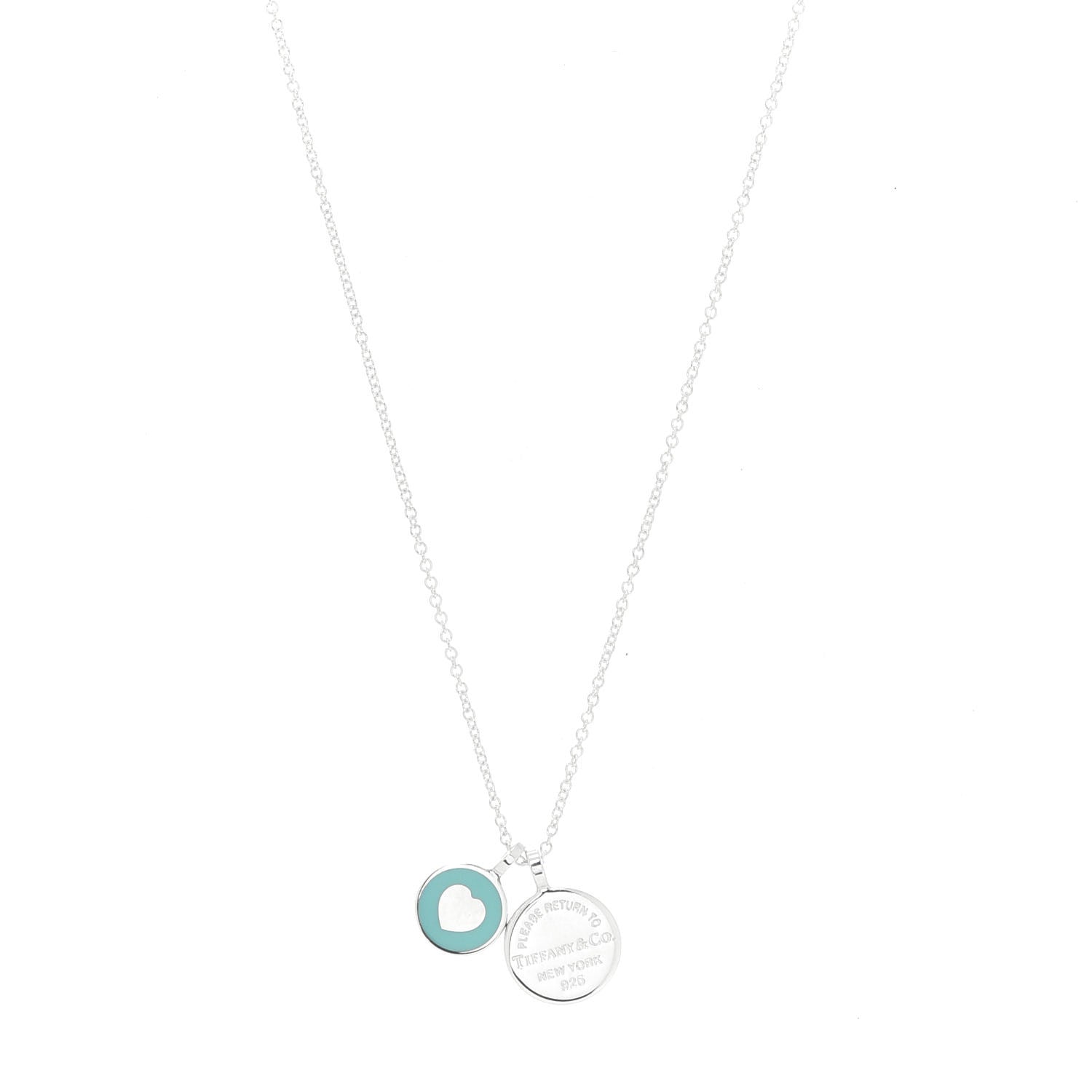 Tiffany Sterling Silver Enamel Return to Tiffany Double Round Tag ...