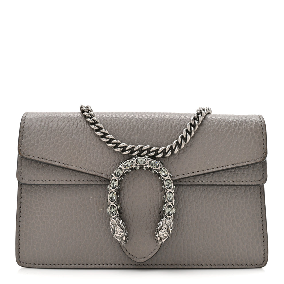 Gucci Dollar Calfskin Crystal Super Mini Dionysus Shoulder Bag Dusty ...