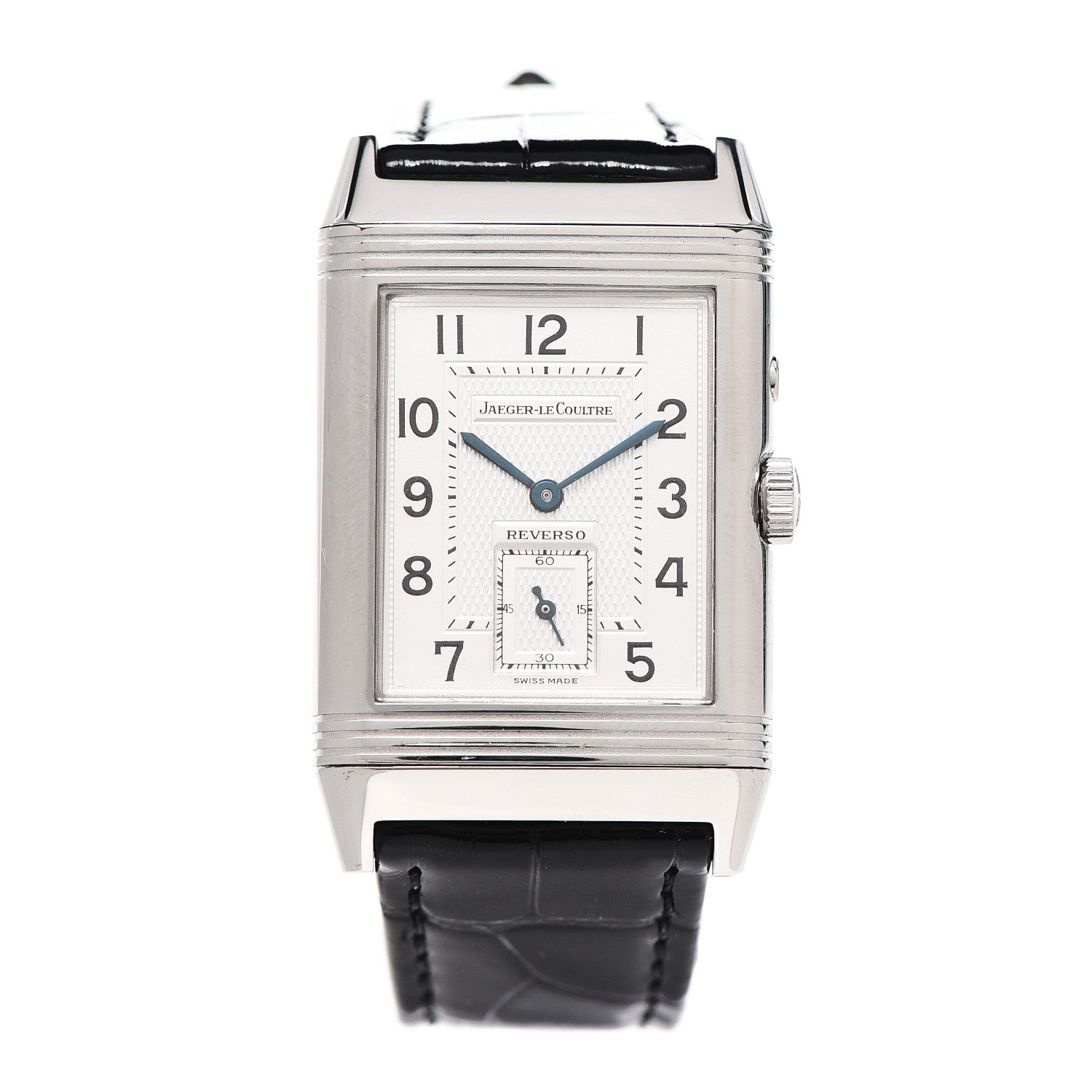 Jaeger-LeCoultre Stainless Steel Alligator 27mm Reverso Manual Winding ...