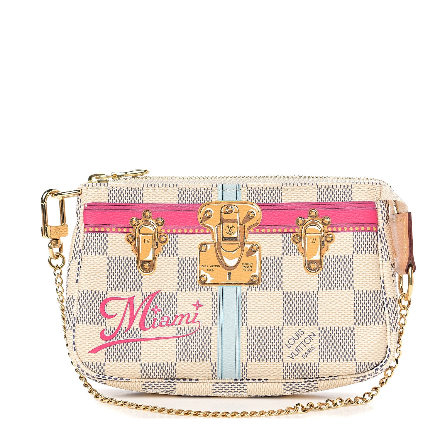 Louis Vuitton Damier Azur Summer Trunks Miami Mini Pochette Accessories ...