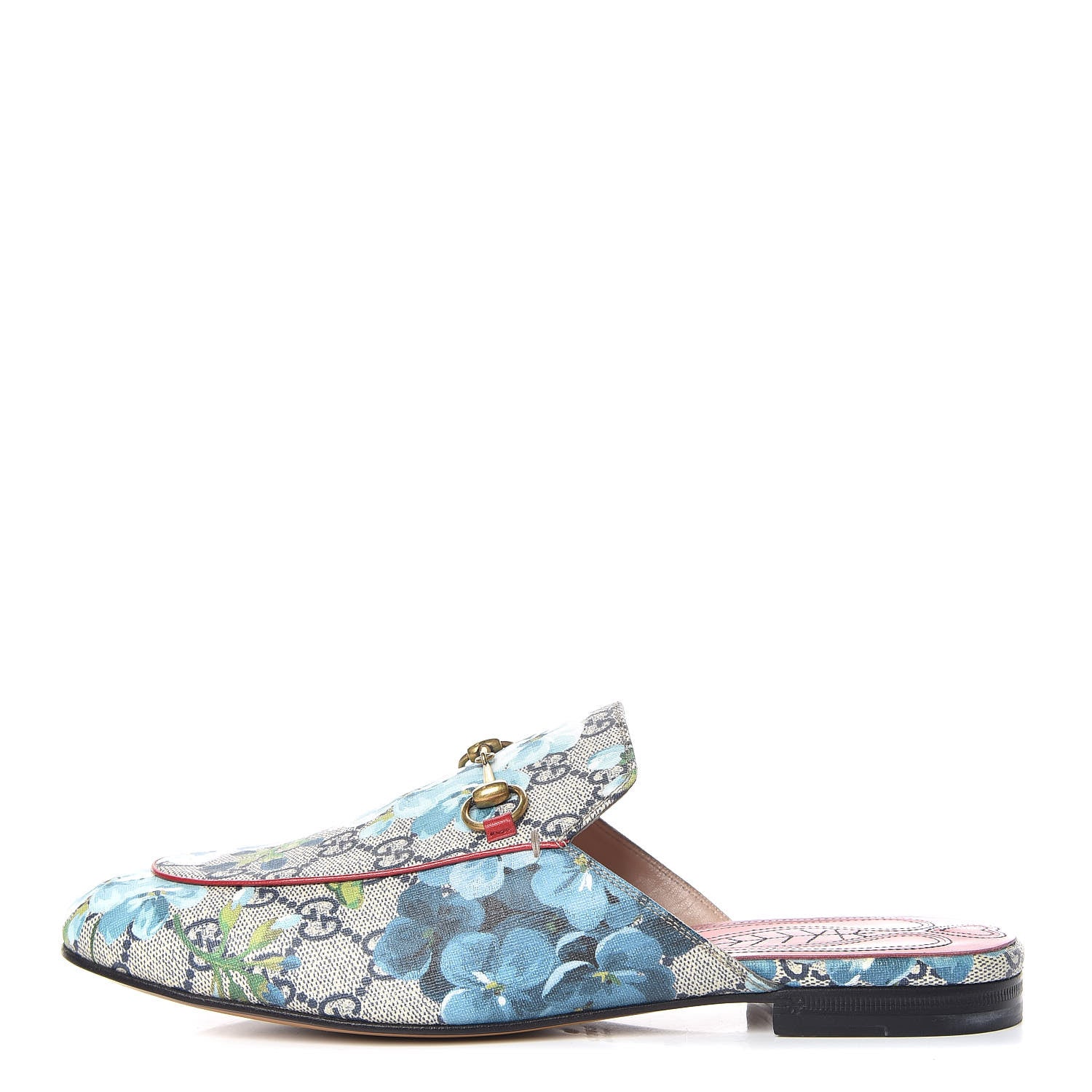 Gucci GG Supreme Monogram Blooms Womens Princetown Slippers 40 Beige ...