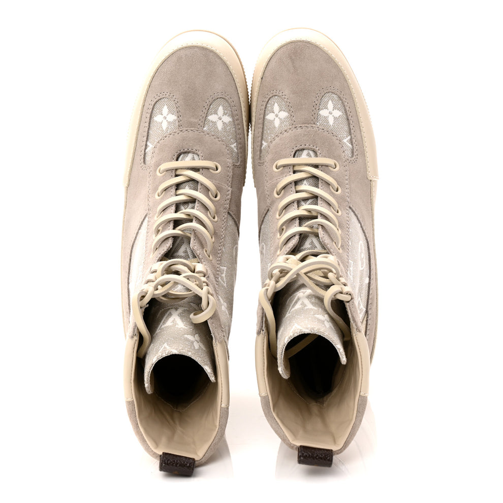 Louis Vuitton Suede Calfskin Monogram Denim Laureate Platform Desert ...
