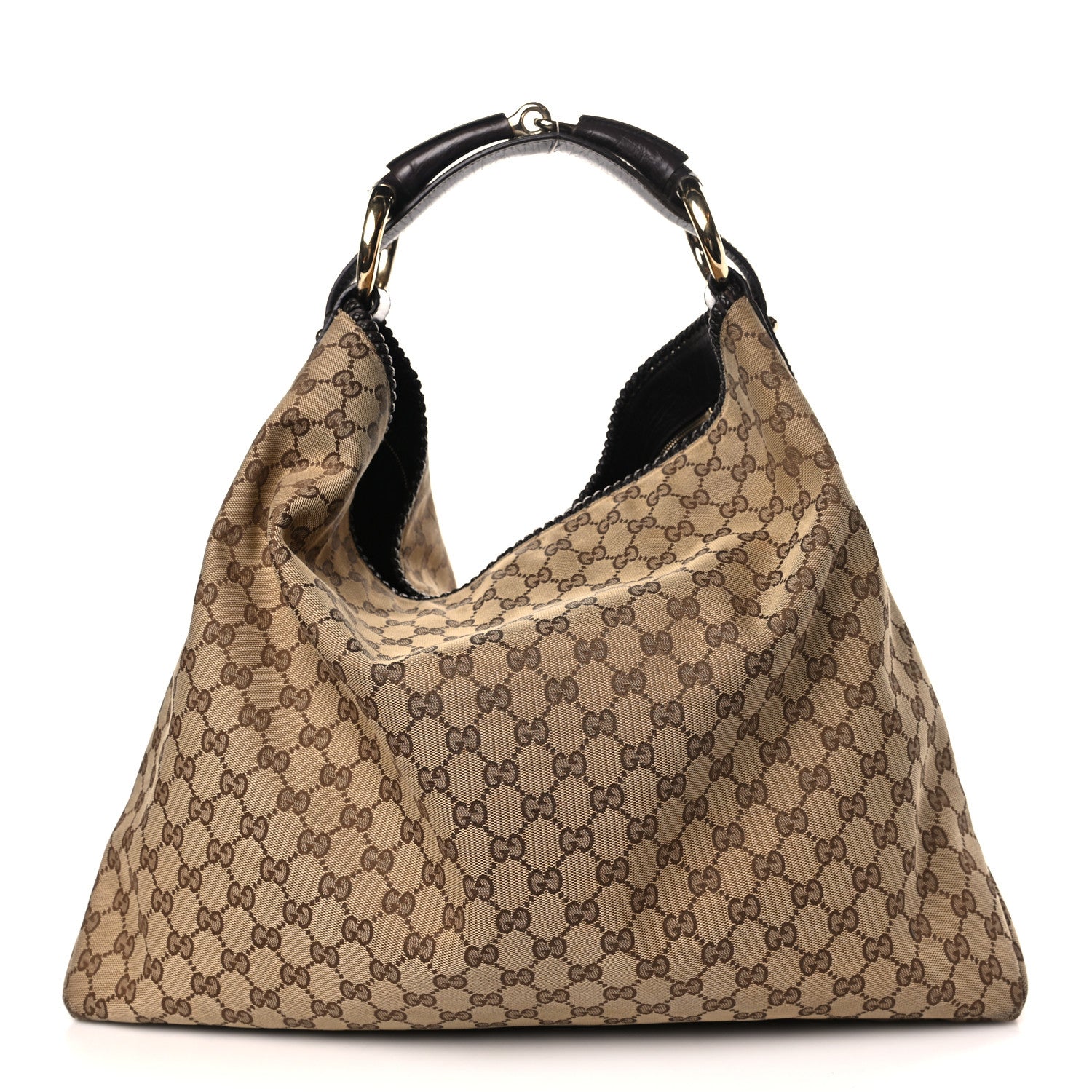 Gucci Monogram Large Horsebit Chain Hobo Dark Brown 1282697 – FASHIONPHILE