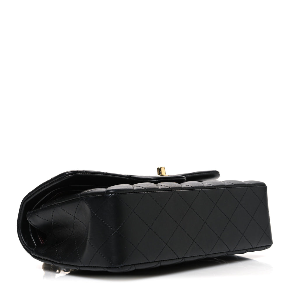 Chanel Lambskin Quilted Small Double Flap Black 1847429 – FASHIONPHILE