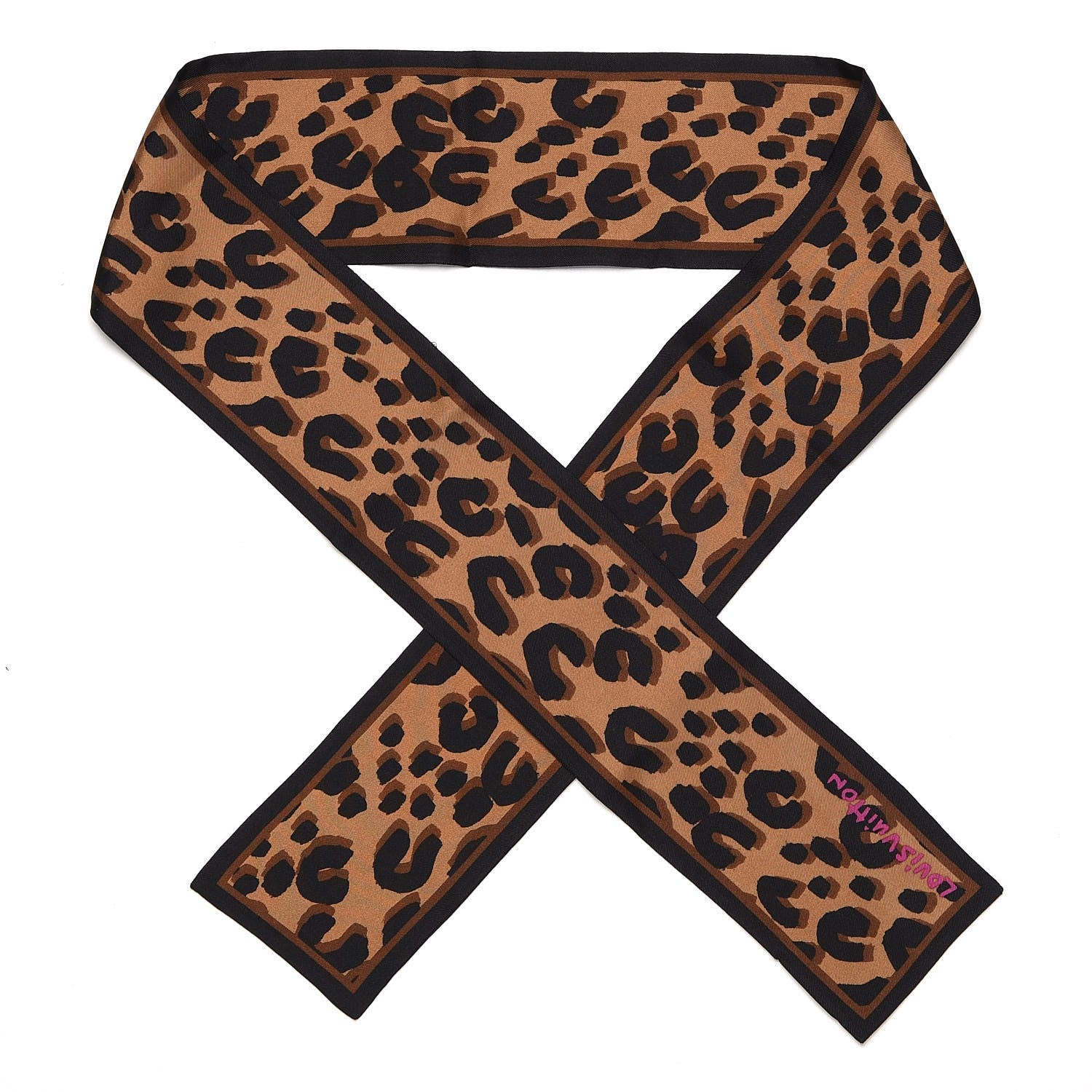 Louis Vuitton Silk Leopard Bandeau Scarf Marron 260060 – FASHIONPHILE