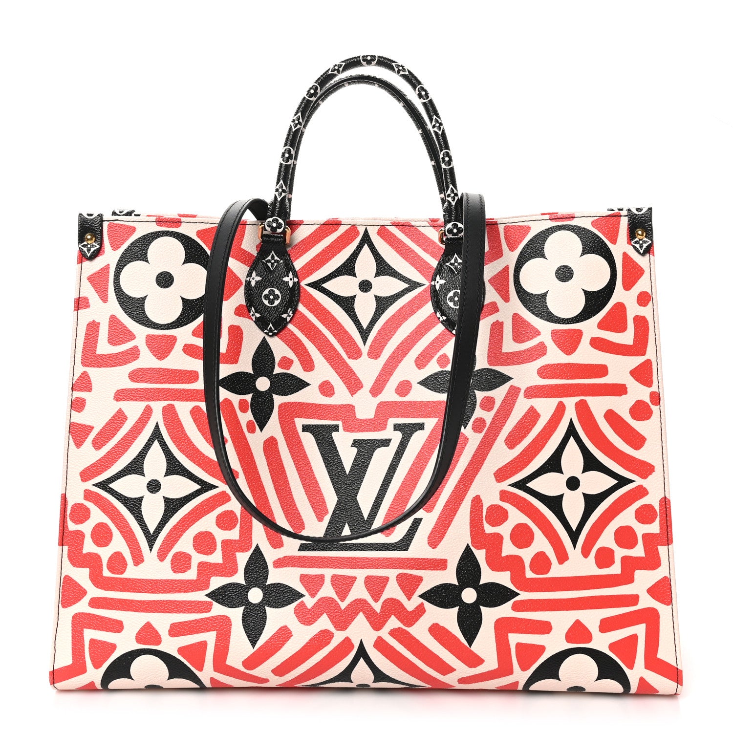 Louis Vuitton Monogram Giant Crafty Onthego GM Creme Rouge Black ...