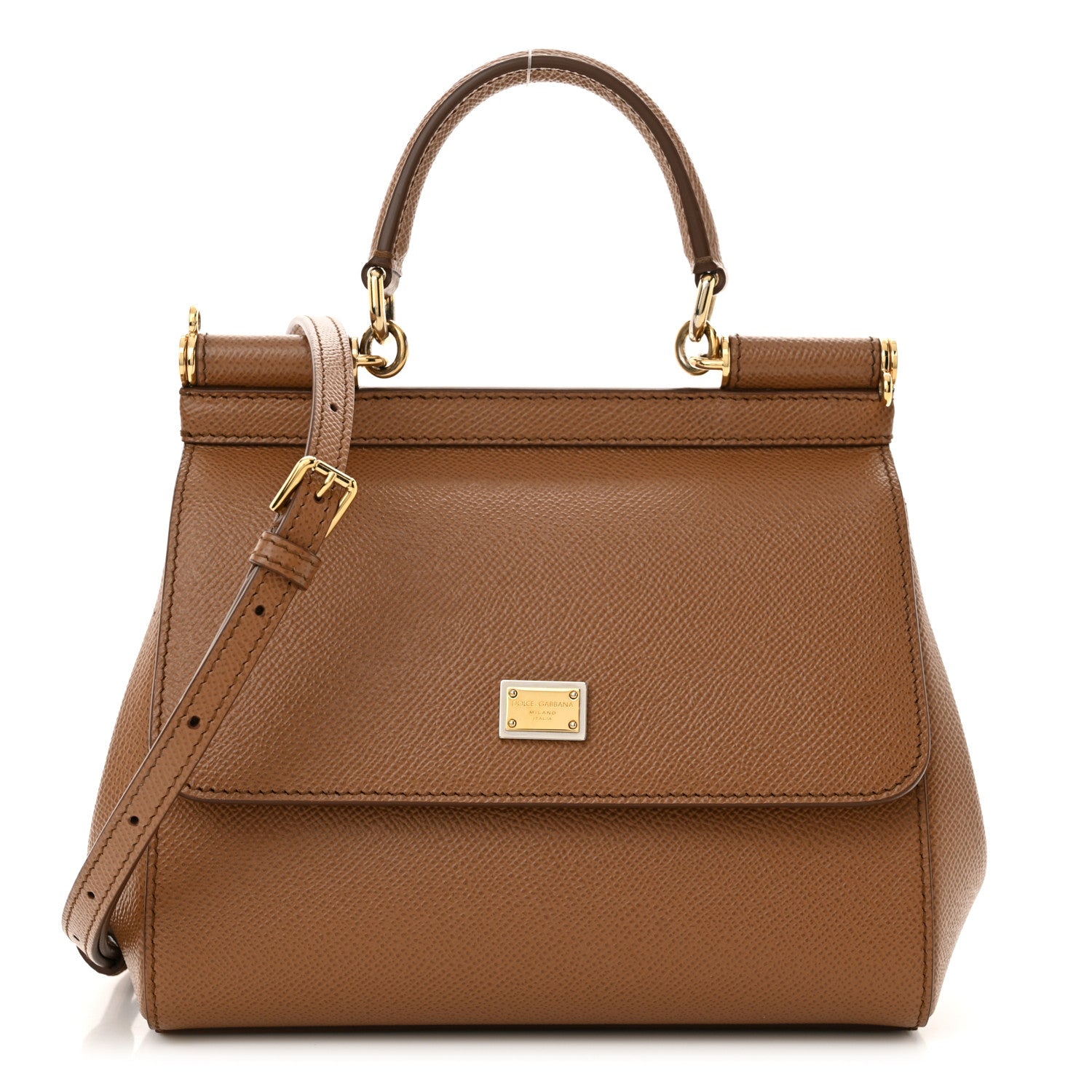Dolce & Gabbana Dauphine Small Miss Sicily Satchel Caramello 1621306 ...