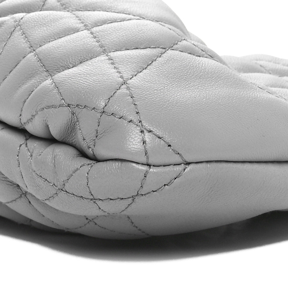 Christian Dior Lambskin Supple Macrocannage Small Ammi Bag Grey 1800005 ...