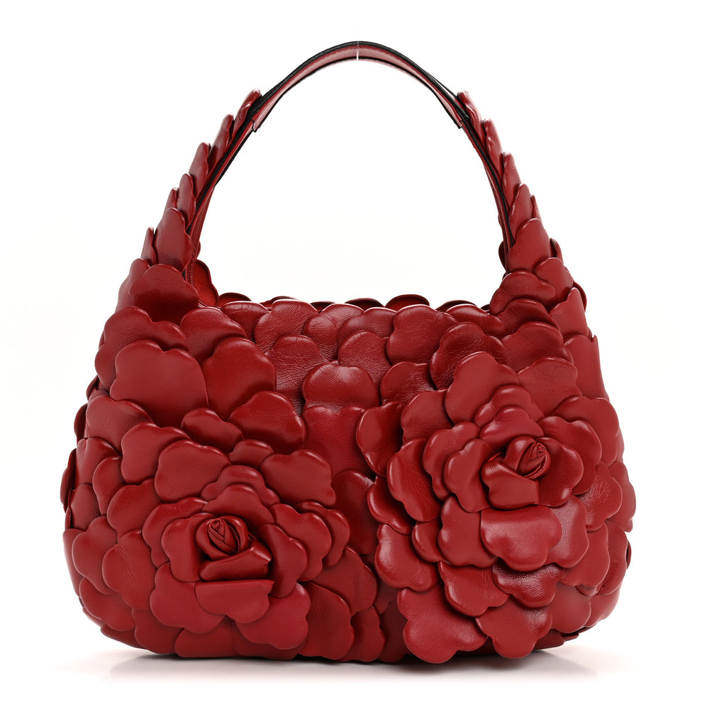 Valentino Garavani Nappa Atelier 03 Rose Edition Small Hobo Rosso ...