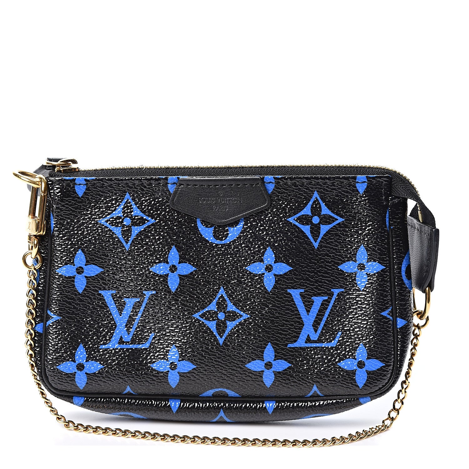 Louis Vuitton Colored Monogram Mini Pochette Accessories Blue Black ...