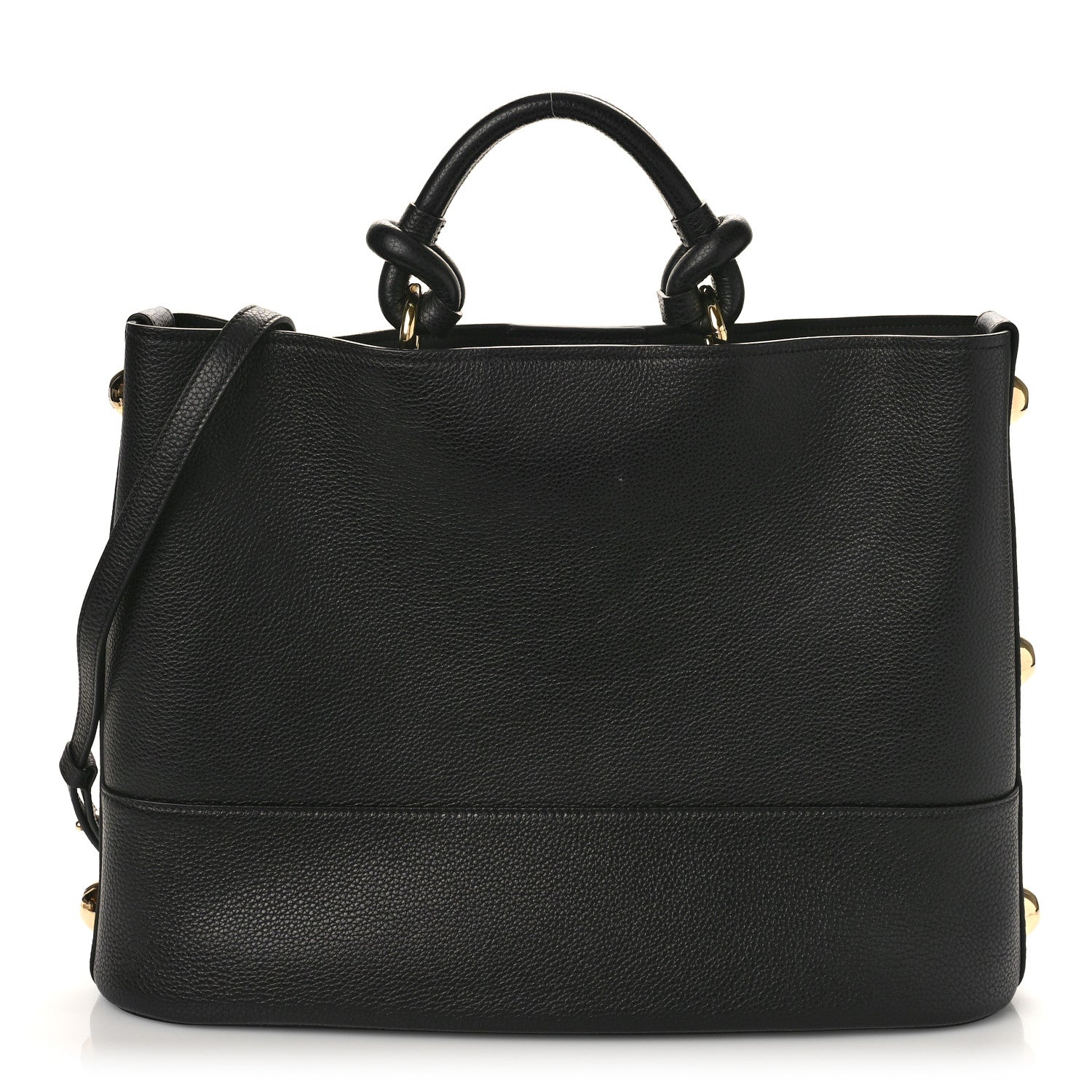 Salvatore Ferragamo Calfskin Glam Tote Black 1384695 – FASHIONPHILE