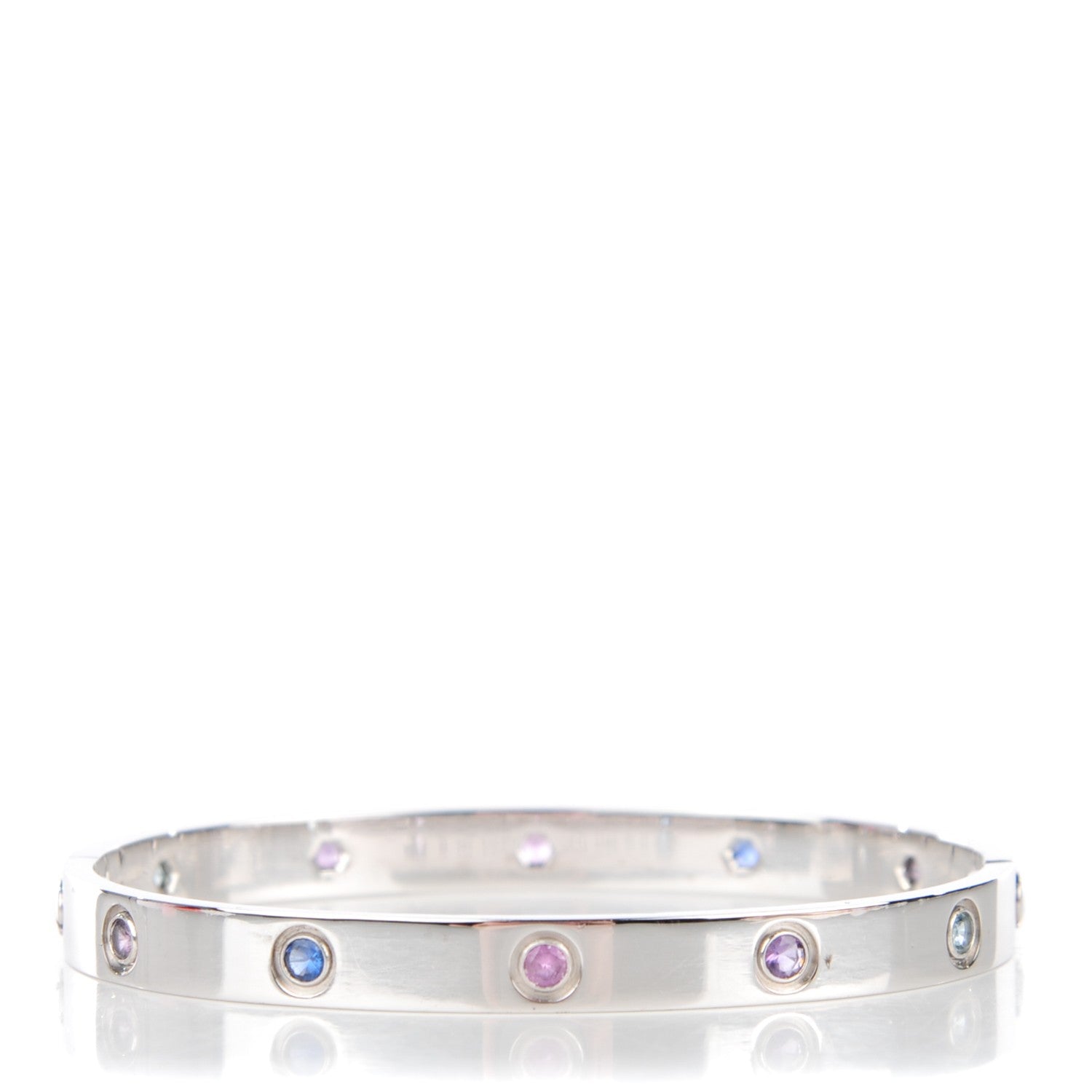 Cartier 18K White Gold Aquamarine Sapphire Spinel Amethyst LOVE ...