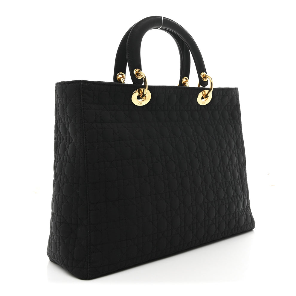 Christian Dior Nylon Cannage Large Lady Dior Black 1801051 – FASHIONPHILE