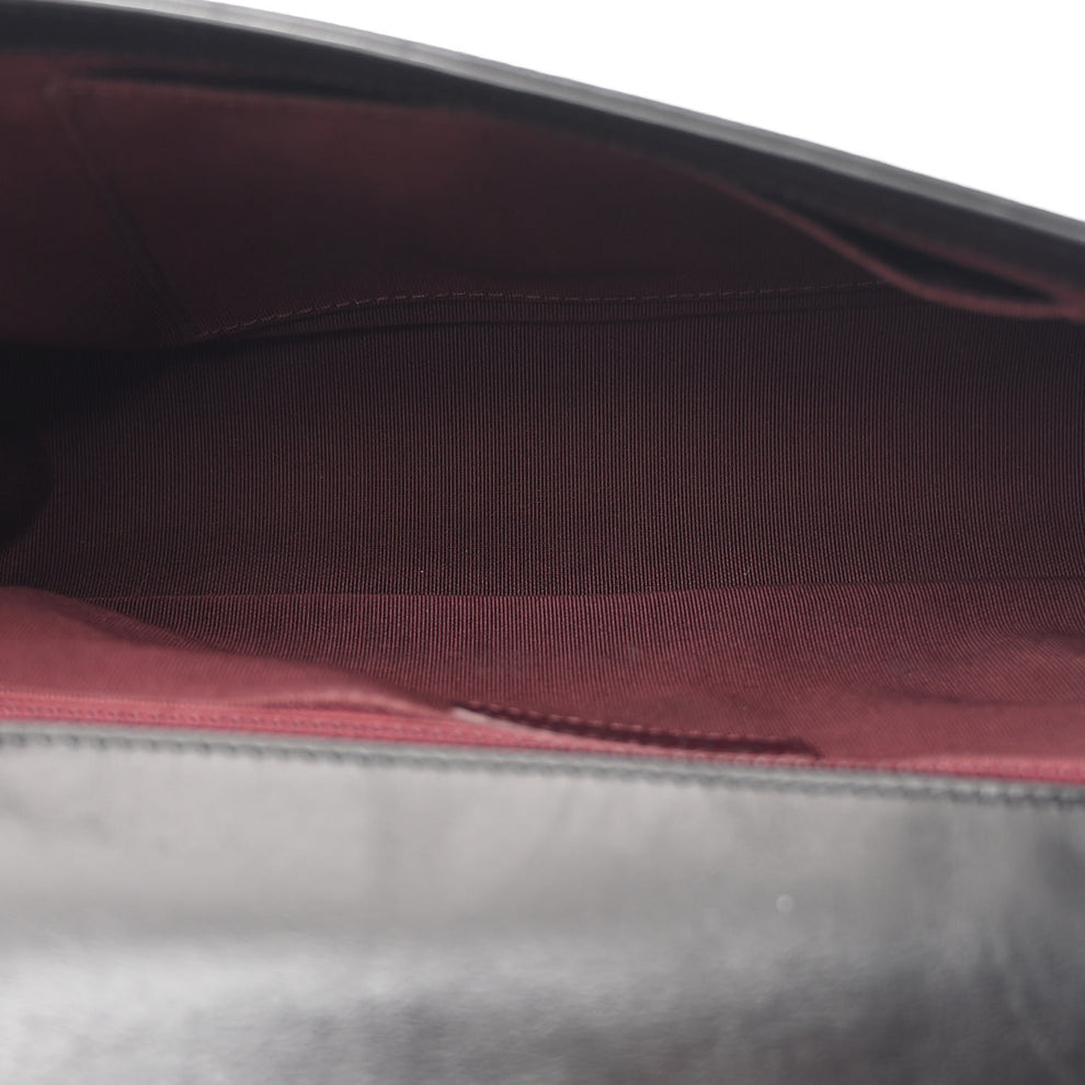 Chanel Glazed Calfskin Quilted New Medium Boy Chained Flap Black ...