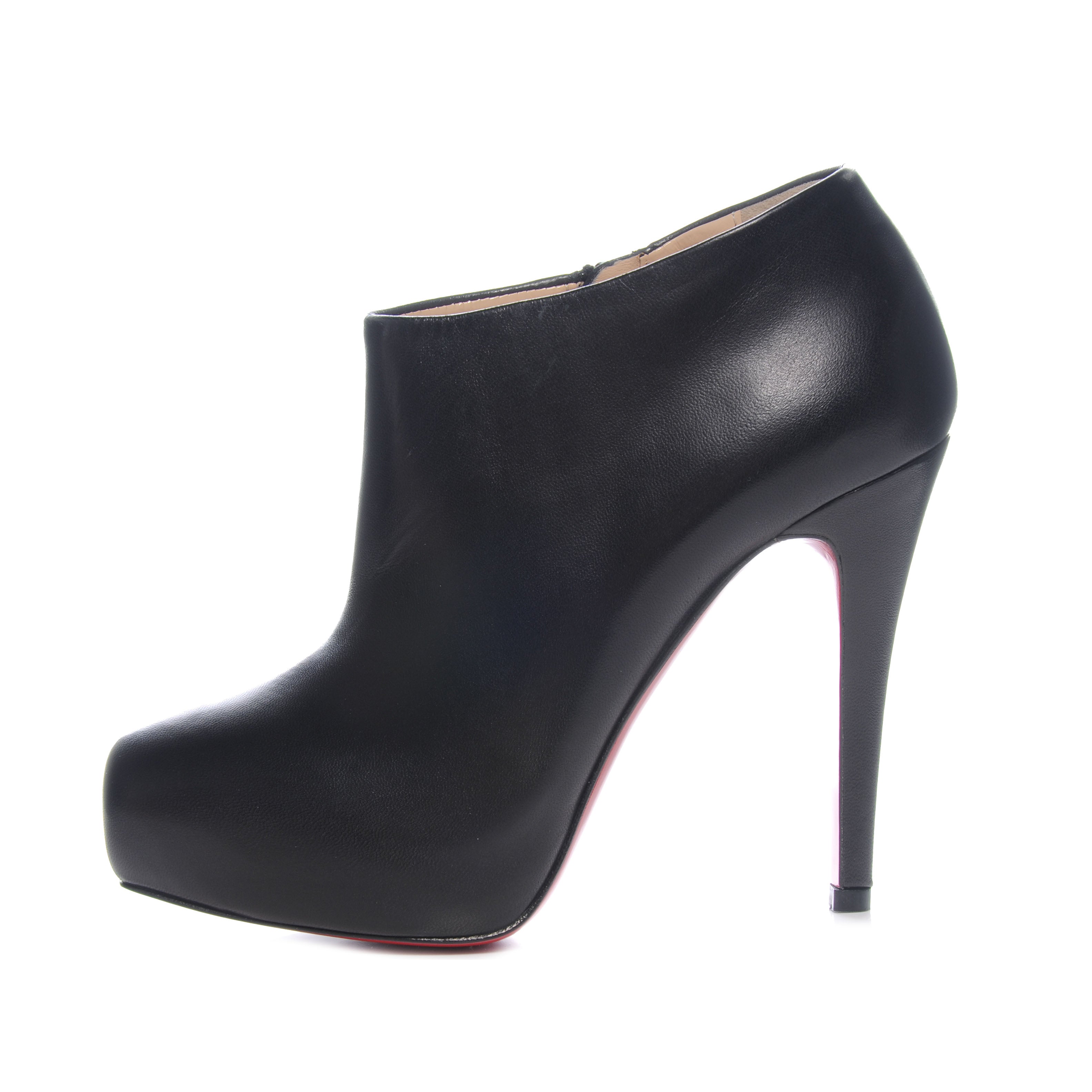 Christian Louboutin Nappa Miss 120 Platform Ankle Boots 35.5 Black ...